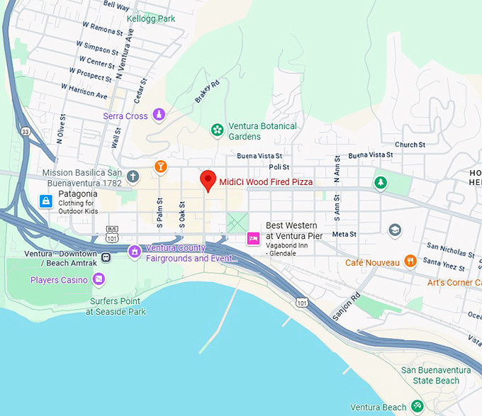 16. midici wood fired pizza map