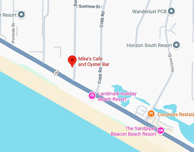 16. mike's cafe & oyster bar map