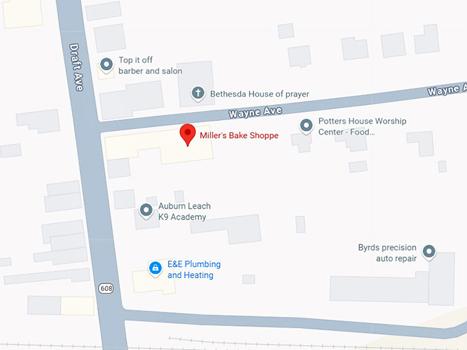 16. miller's bake shoppe map