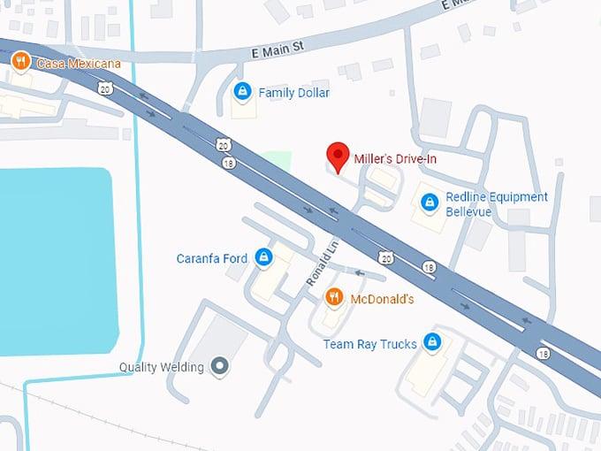 16. miller&rsquo;s drive in map