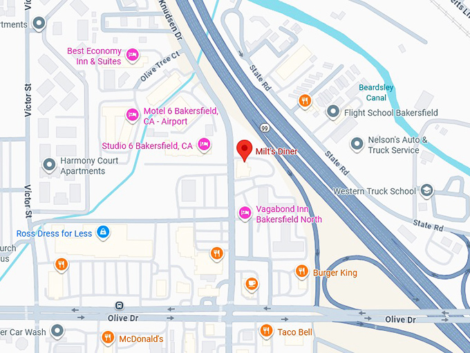 16. milt's diner map