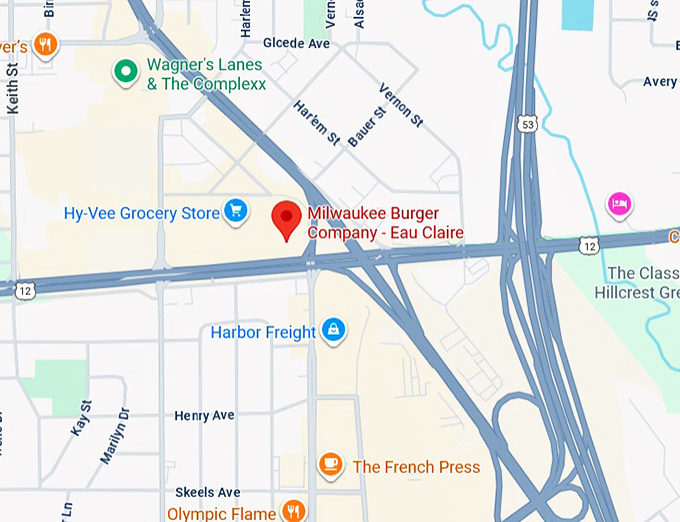 16. milwaukee burger company eau claire map