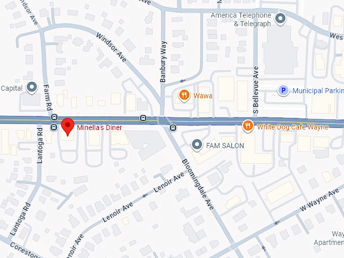 minella’s diner map