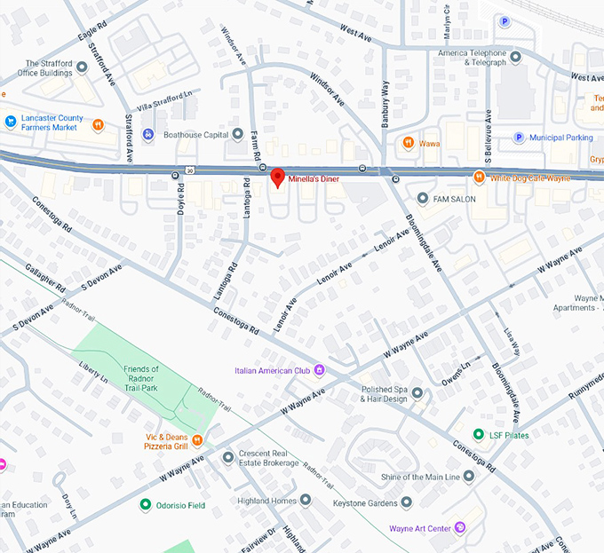 16. minella's diner map