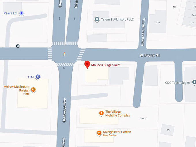 16. mojoe's burger joint map