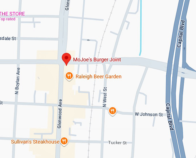 16. mojoe's burger joint map
