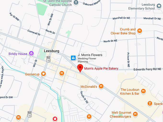 16. mom's apple pie bakery map