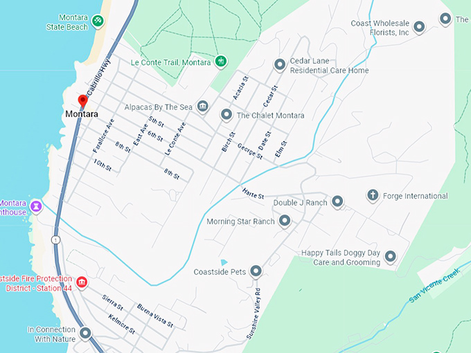 16. montara, ca map