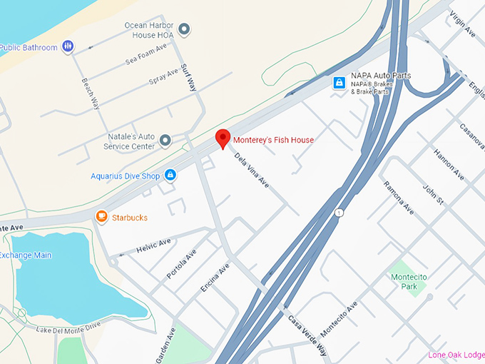 16. monterey's fish house map