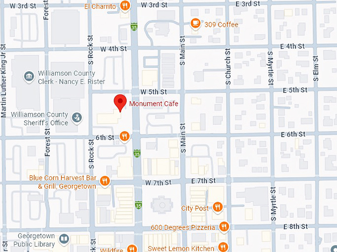 16. monument cafe map