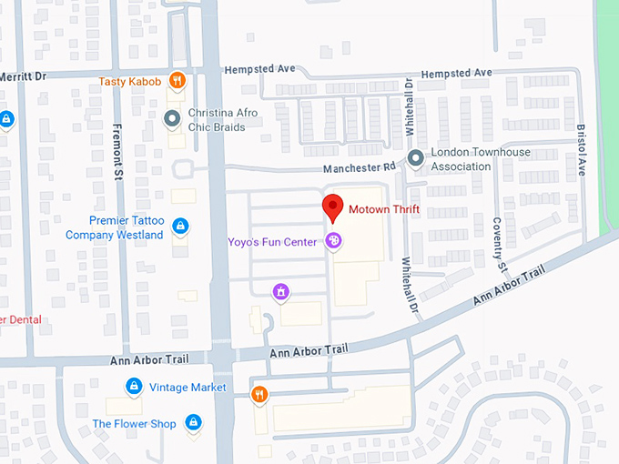 16. motown thrift map
