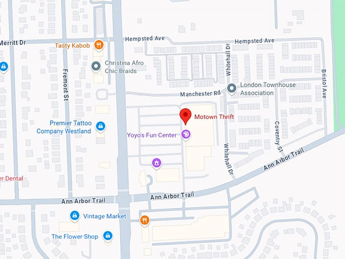 16. motown thrift map