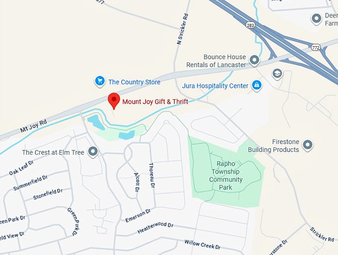 16. mount joy gift & thrift map