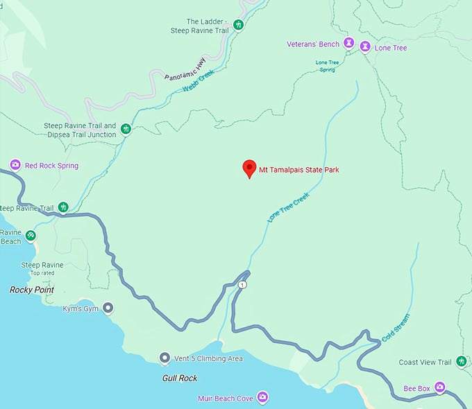 16. mount tamalpais state park map