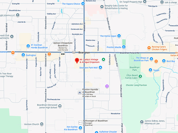 16. mr. darby's vintage & antique emporium map