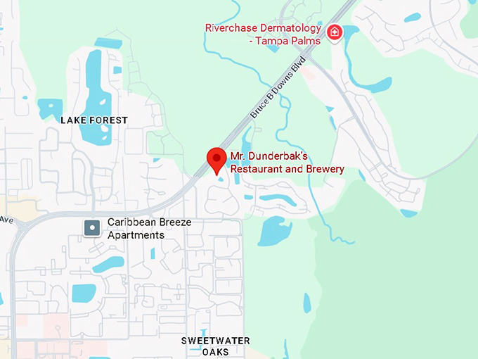16. mr. dunderbak's restaurant and brewery map