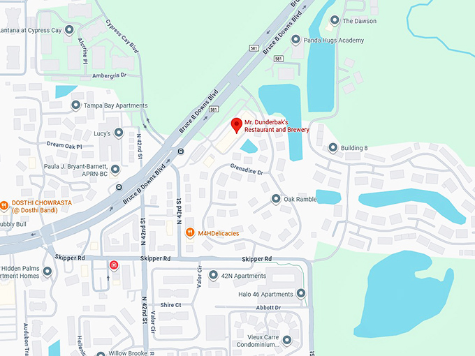 16. mr. dunderbak's restaurant and brewery map