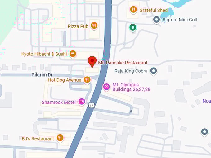 16. mr. pancake restaurant map