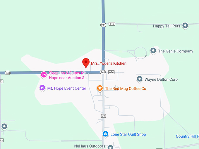 16. mrs. yoder's kitchen map