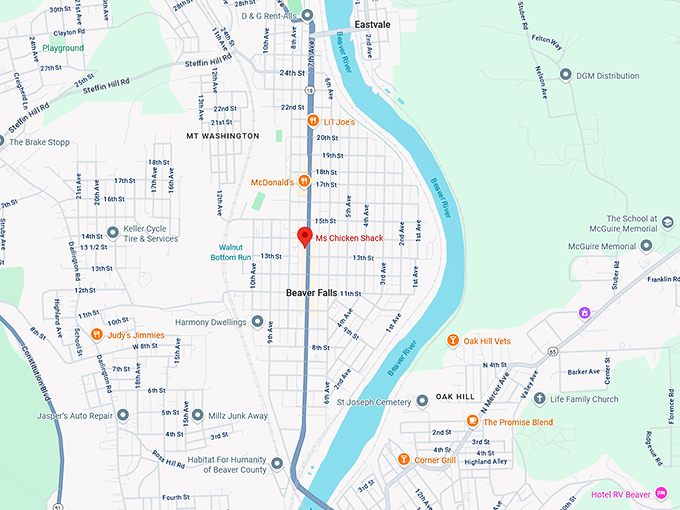 16. ms chicken shack map