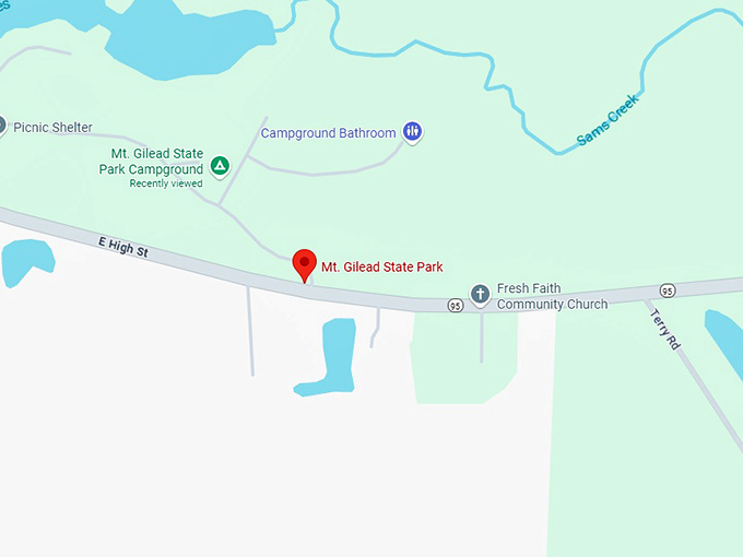 16. mt. gilead state park map