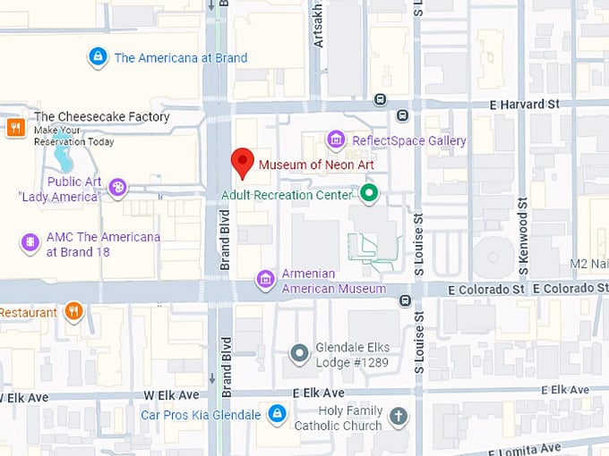 16. museum of neon art map