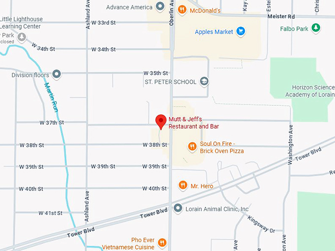 16. mutt & jeff's restaurant and bar map