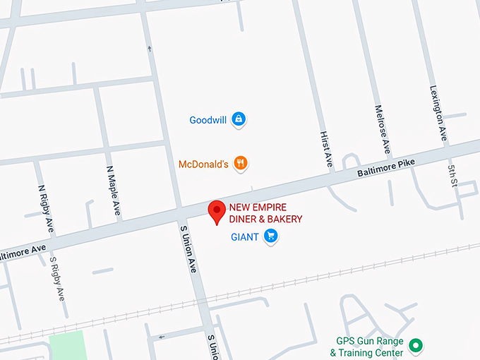 16. new empire diner & bakery map