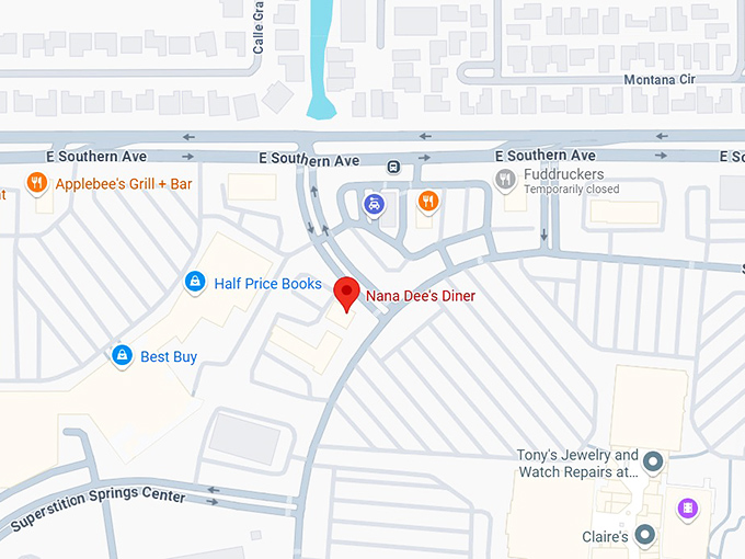 16. nana dee's diner map