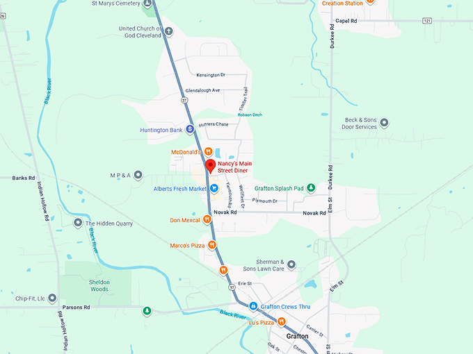 16. nancy's main street diner map