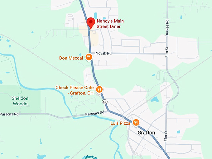16. nancy's main street diner map