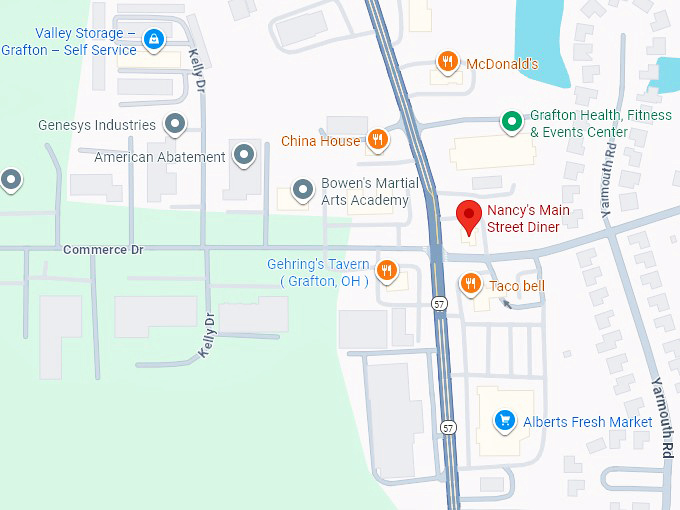 16. nancy's main street diner map