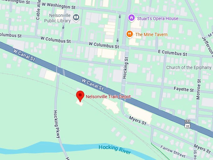 16. nelsonville train depot map