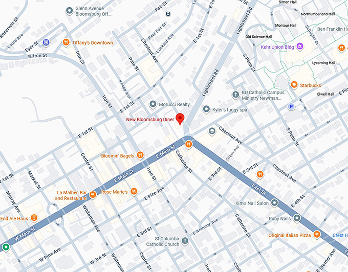 16. new bloomsburg diner map