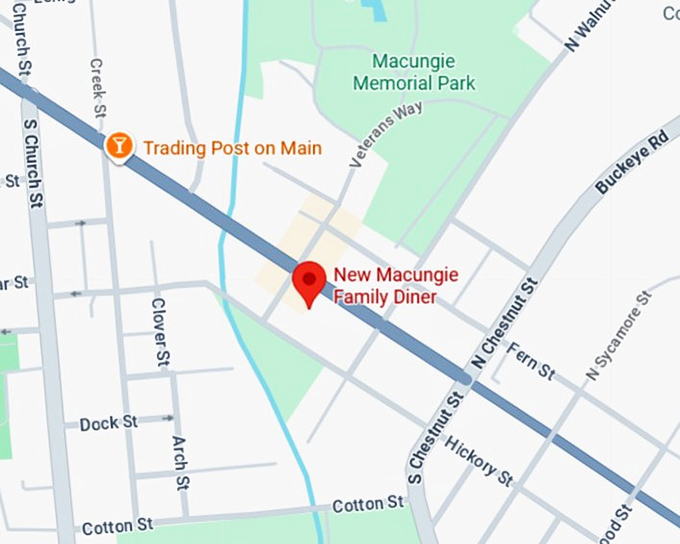 16. new macungie family diner map