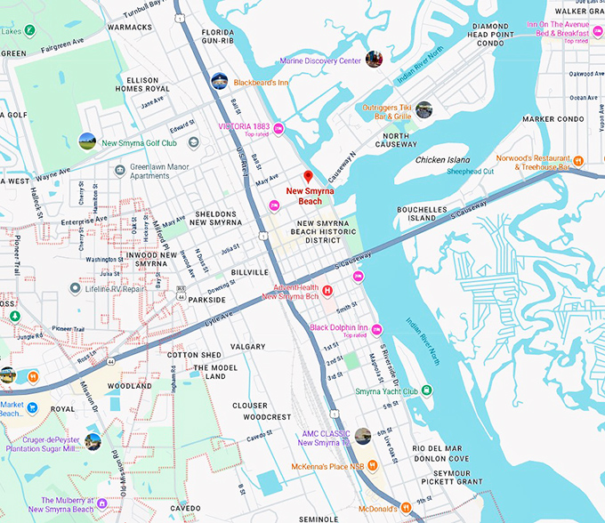 16. new smyrna beach map