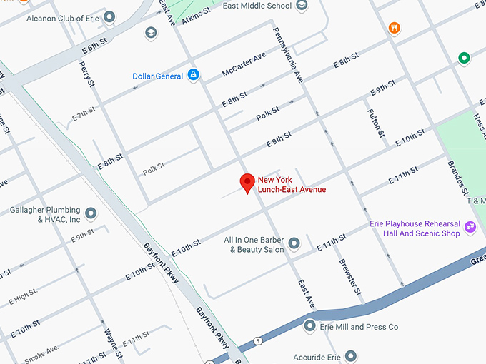 16. new york lunch east avenue map