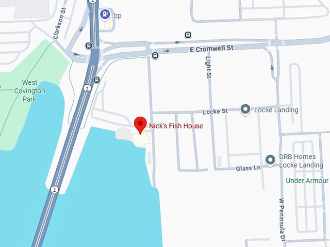 16. nick's fish house map