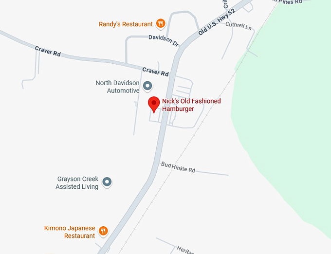 16. nick's old fashioned hamburger map