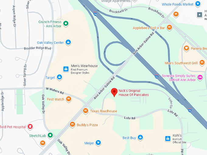 16. nick&rsquo;s original house of pancakes map