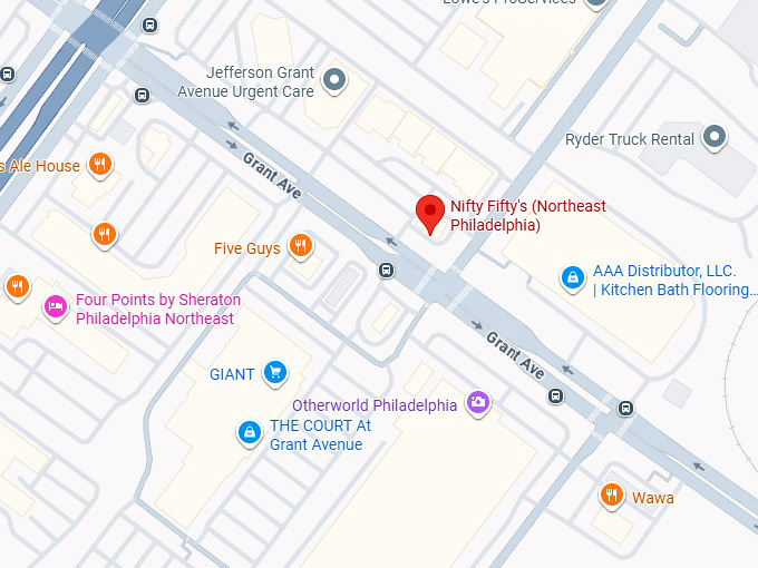 16. nifty fifty&rsquo;s (2491 grant ave) map