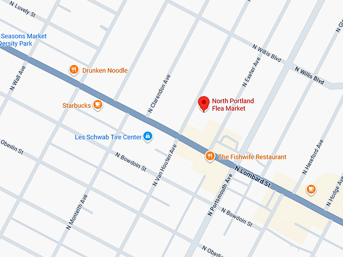16. north portland flea market map
