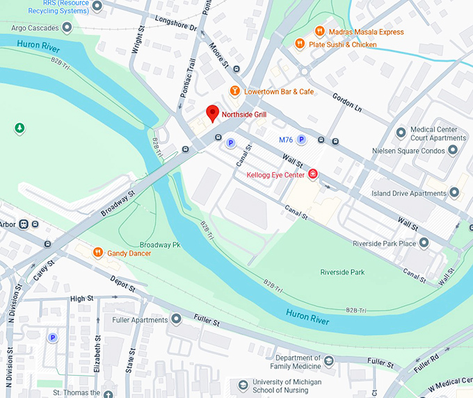 16. northside grill map