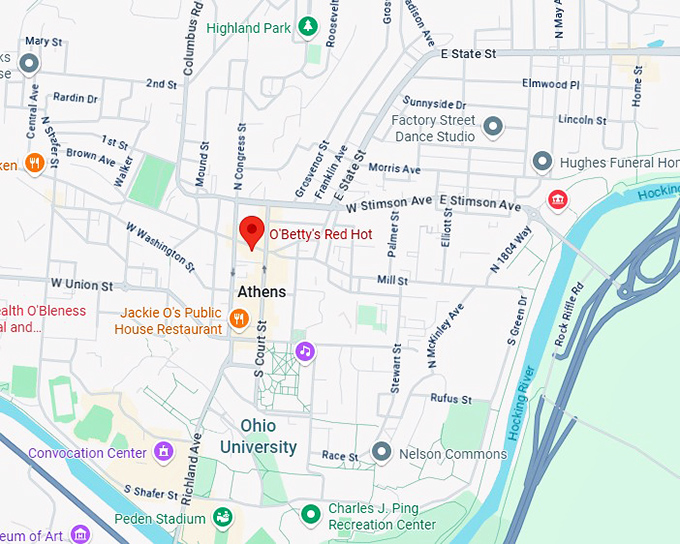 16. o'betty's red hot map