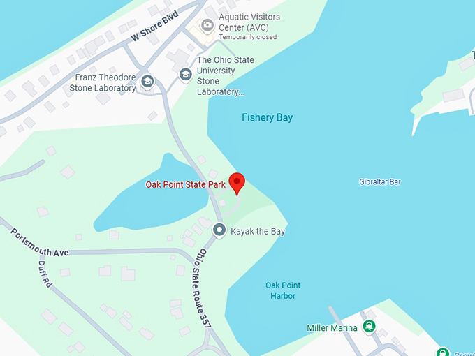 16. oak point state park map