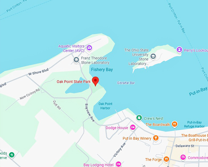 16. oak point state park map