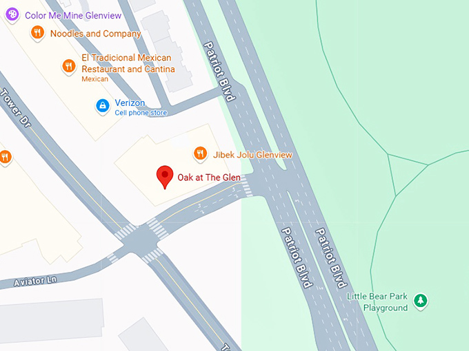 16. oak at the glen map