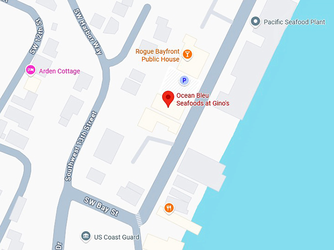 16. ocean bleu seafoods at gino's map