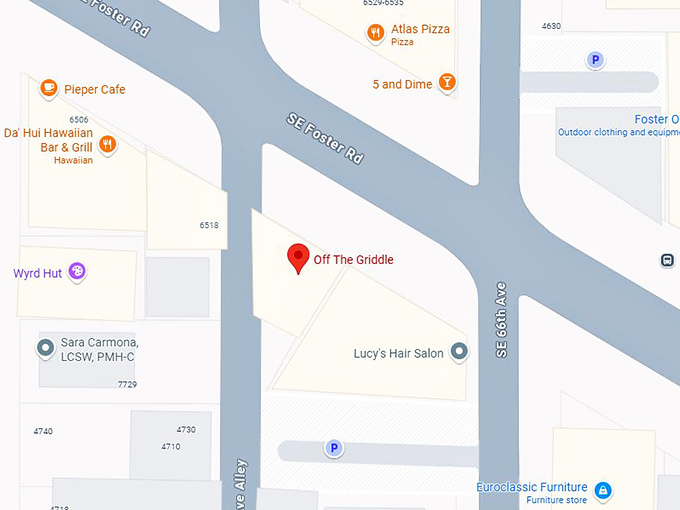 16. off the griddle map