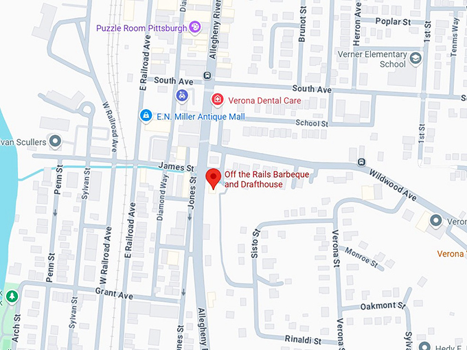 16. off the rails barbecue & drafthouse map